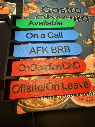 Office Status Flags with mount - Free 3D Print Model - MakerWorld