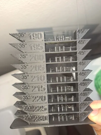 Bambu PLA Temperature Tower (190 - 230 °C) - Free 3D Print Model ...
