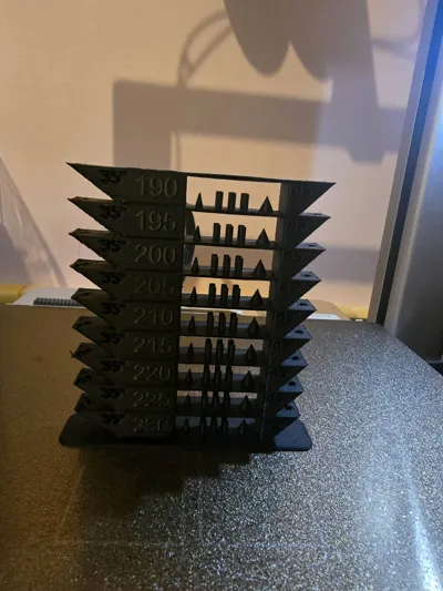 Bambu PLA Temperature Tower (190 - 230 °C) - Free 3D Print Model ...