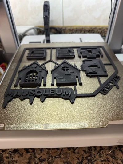 Spooky Mausoleum Kit Card by Nakozen MakerWorld: Download Free 3D Models