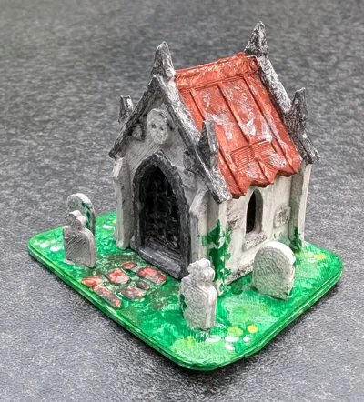 Spooky Mausoleum Kit Card by Nakozen MakerWorld: Download Free 3D Models