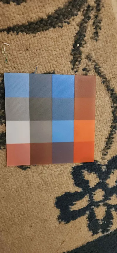 4 Filament Color Test - Free 3D Print Model - MakerWorld
