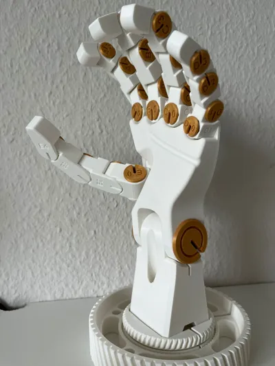 Poseable Robot Hand (Left Hand) (PLA) by Make-A-Print246 MakerWorld ...