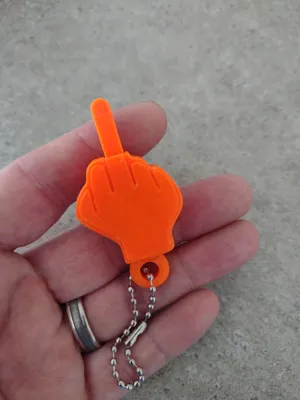 Mini Flip Middle Finger Keychain by TomoDesigns - MakerWorld