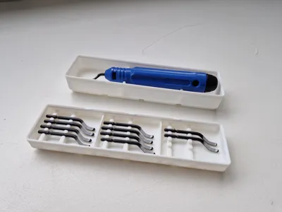 Gridfinity Deburring Tool and Spare Blades Trays - Free 3D Print Model ...