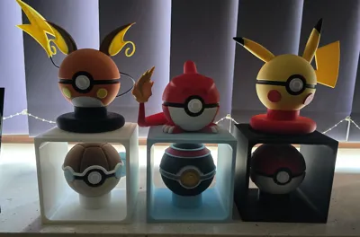 Pokeball Stackable Display Stand by N3D MakerWorld: Download Free 3D Models
