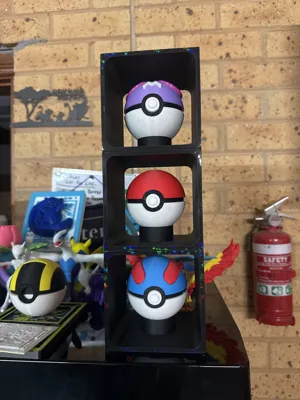 Pokeball Stackable Display Stand by N3D MakerWorld: Download Free 3D Models