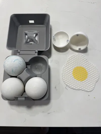 Fidget Fabric Fried Egg Set (requires mesh fabric) by 3DPmom MakerWorld ...