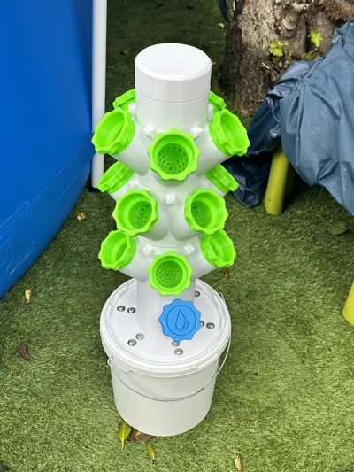 Modular Hydroponic Tower Garden Remixed by Chef3DPrints MakerWorld ...