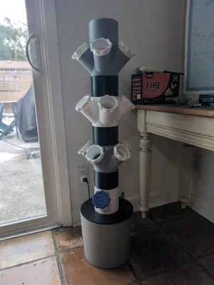 Modular Hydroponic Tower Garden Remixed by Chef3DPrints MakerWorld ...