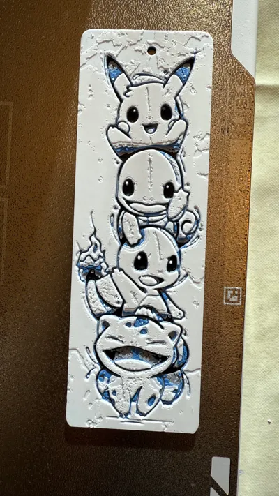 Pokemon Hueforge bookmark by Opari3D MakerWorld: Download Free 3D Models