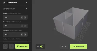 The Bin-erator (Drawer Bin Generator) - Free 3D Print Model - MakerWorld