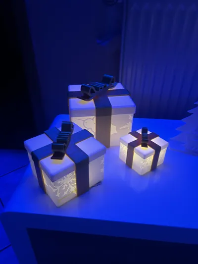 Gift box with light (Caja de regalo con luz) by WarriorSoto - MakerWorld