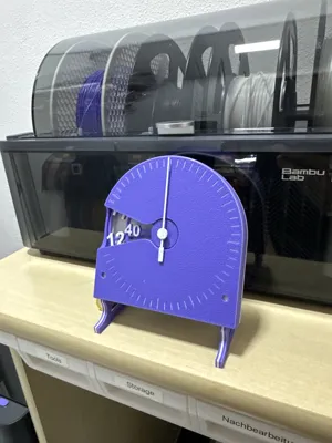 Rotating dial clock by simas1017 MakerWorld: Download Free 3D Models