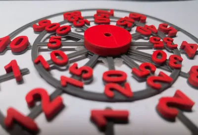 Rotating dial clock by simas1017 MakerWorld: Download Free 3D Models