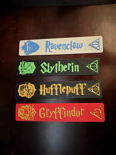 Harry Potter House Bookmarks 2 Color by Triple G Workshop MakerWorld ...