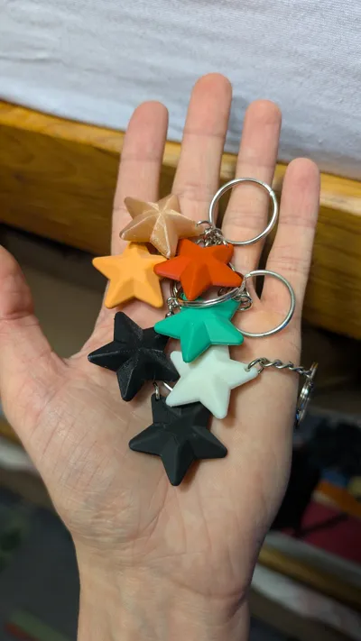 Star Keychain. - Free 3D Print Model - MakerWorld