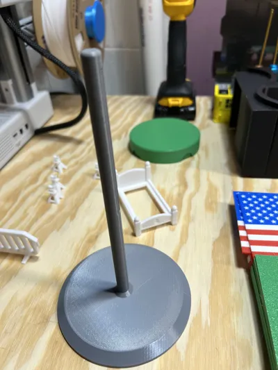 Round Flag Pole by Sage Prints and Design MakerWorld: Download Free 3D ...