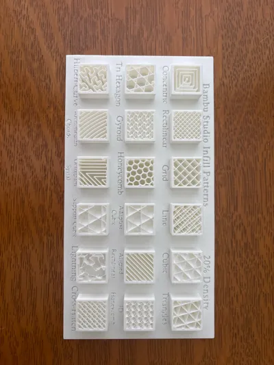 Bambu Studio Infill Swatches by Moosimus6 MakerWorld: Download Free 3D ...