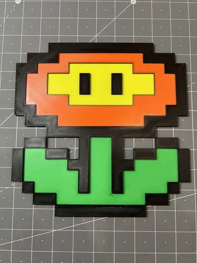 8bit Mario Flower Wall Art by birdhouse8669 - MakerWorld