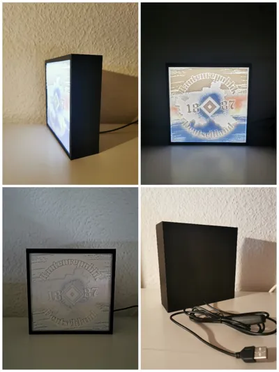 Lithophane Box for 15 x 15 cm lithophane - Free 3D Print Model - MakerWorld