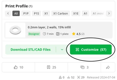 Customizable washer by graham08 MakerWorld: Download Free 3D Models