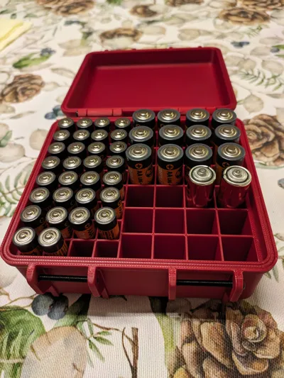Rugged AA, AAA & mixed battery box 48 batteries Remixed by StampyDriver ...