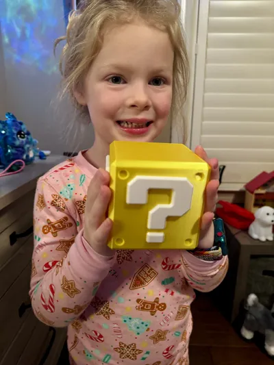 Super Mario Item Block Box Snap-on Lid - Free 3D Print Model - MakerWorld