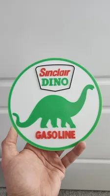 Vintage Sinclair Dino Sign 4 Colors by Triple G Workshop - MakerWorld