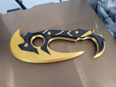 Cyberpunk style hand axe tactical axe by 智艺工坊 - MakerWorld