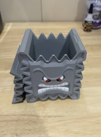 Super Mario Thwomp box snap-on lid by anselor MakerWorld: Download Free ...