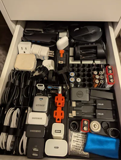 GridFinity Cable Organizer for 1m cables by UncleBumblefuk MakerWorld ...