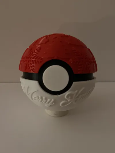Christmas Pokeball Xmas Decoration by Scattered Collectables - MakerWorld