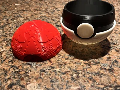 Christmas Pokeball Xmas Decoration by Scattered Collectables - MakerWorld