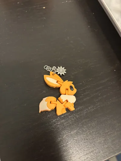 Flexi Pokémon: The Eevee Keychain by 3DPrintsMom - MakerWorld