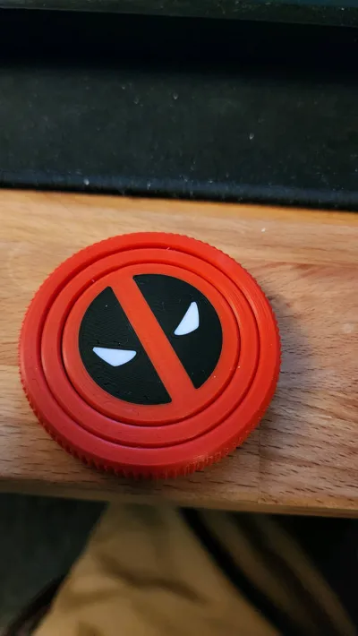 Deadpool Textured Fidget Spinner [Style 2] - Free 3D Print Model ...