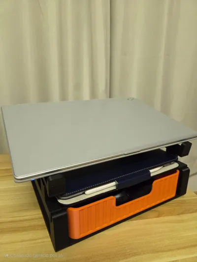 Double laptop stand with a drawer organiser - Free 3D Print Model ...