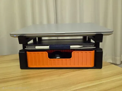 Double laptop stand with a drawer organiser - Free 3D Print Model ...