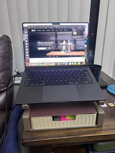 Double laptop stand with a drawer organiser by magic_chestnut ...