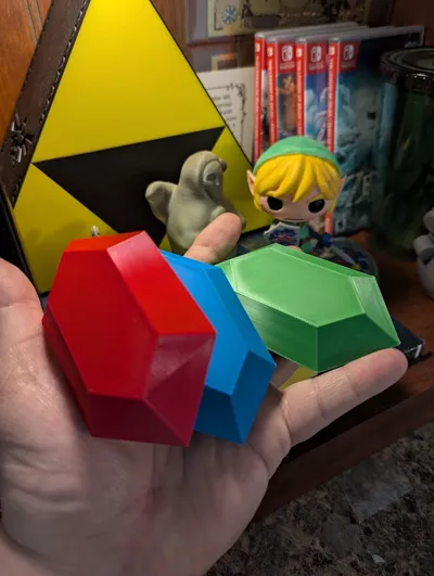 Legend of Zelda Rupee - Free 3D Print Model - MakerWorld