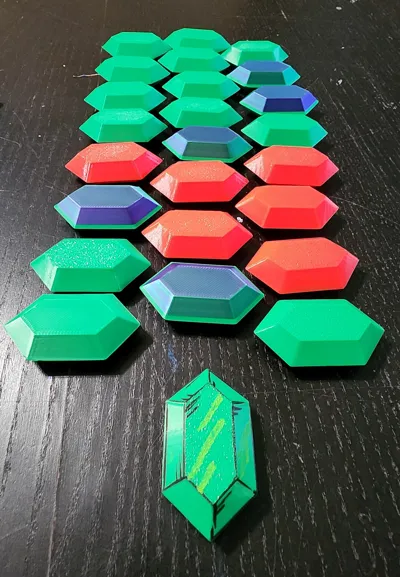 Legend of Zelda Rupee - Free 3D Print Model - MakerWorld