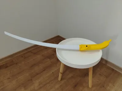 Banana Katana Remix with Display Stand - Free 3D Print Model - MakerWorld