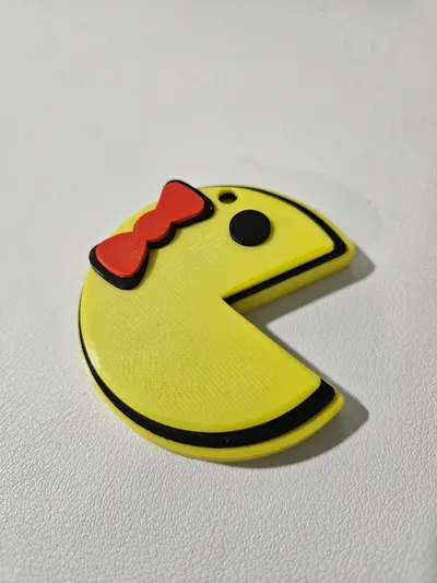 Pac-Man Ms Pac-Man Customizeable Keychains by FunFam3D MakerWorld ...