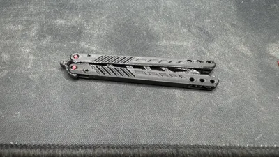 Fidget balisong butterfly knife keychain by iczfirz - MakerWorld