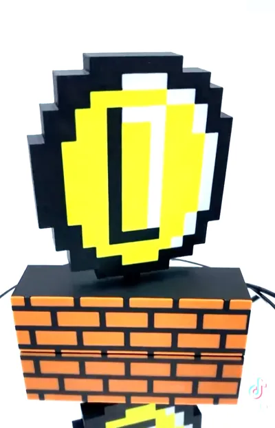 Spinning 8-Bit Mario Coin Display - LA001 TT Motor by Eternity Labs ...