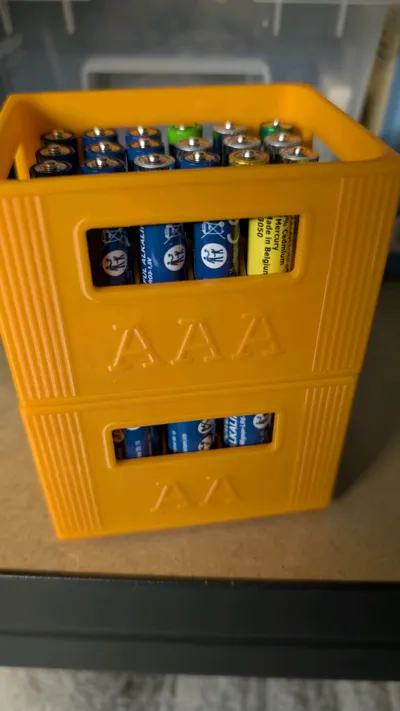 Stackable Battery Crates (AA and AAA) by Dän MakerWorld: Download Free ...