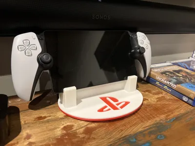 PlayStation Portal Stand With Logo - Free 3D Print Model - MakerWorld