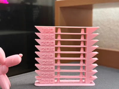 Tower Temp / Temperature Tower Test -PLA-ABS-PETG - Free 3D Print Model ...
