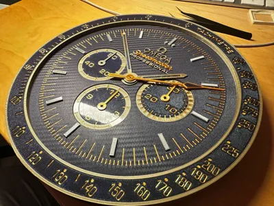 Omega Speedmaster Clock (Clock Kit 011) - Free 3D Print Model - MakerWorld