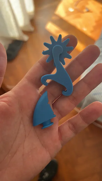 Spinning Spur Croc Charm - Free 3D Print Model - MakerWorld